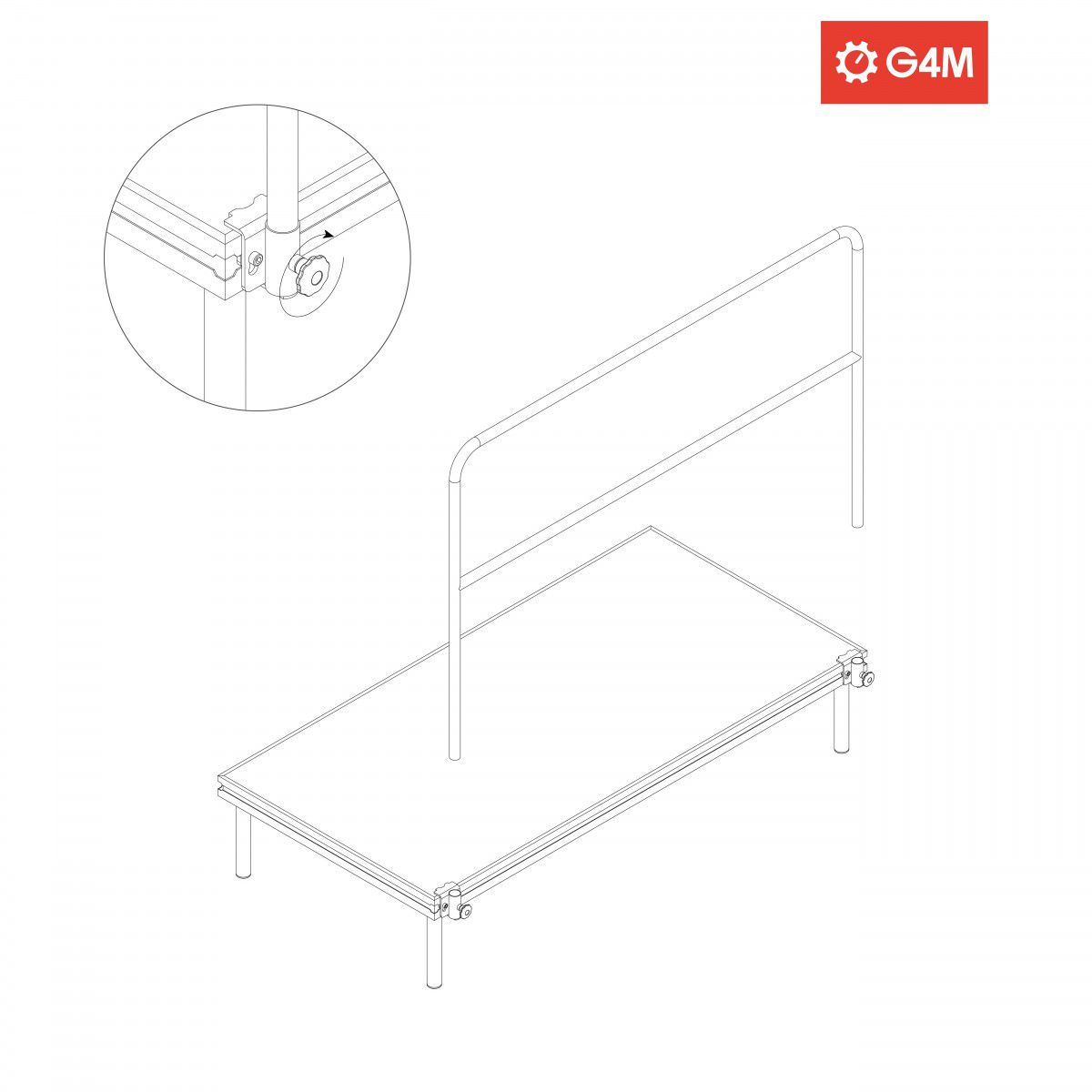 G4M Stage Handrail, 2m - G4M