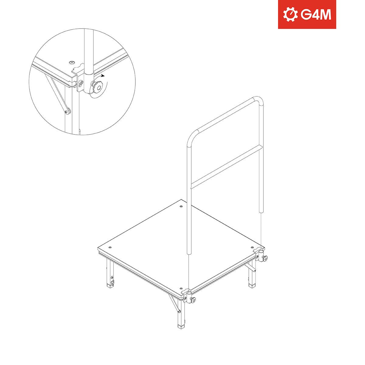 G4M Stage Handrail, 1m - G4M